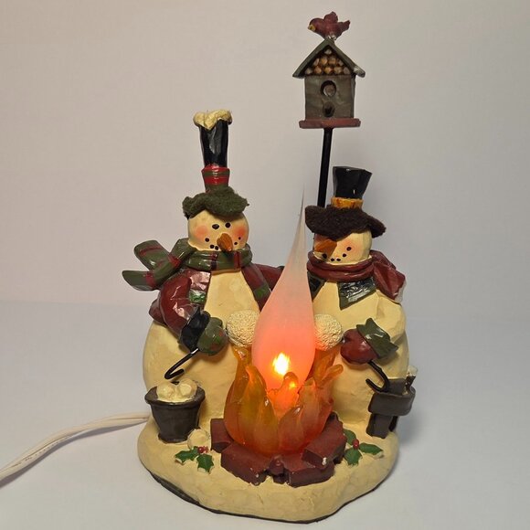 Holiday | Vintage Snowman Campfire Lighted Christmas Decor Electrical ...